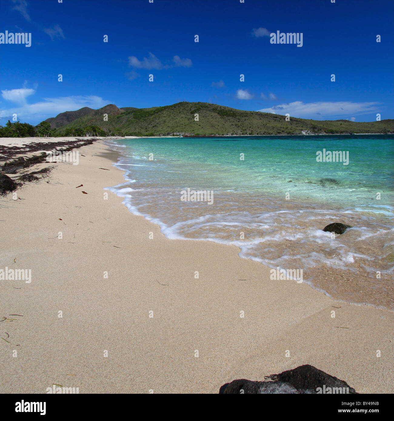 Beautiful beach on Saint Kitts Stock Photo - Alamy