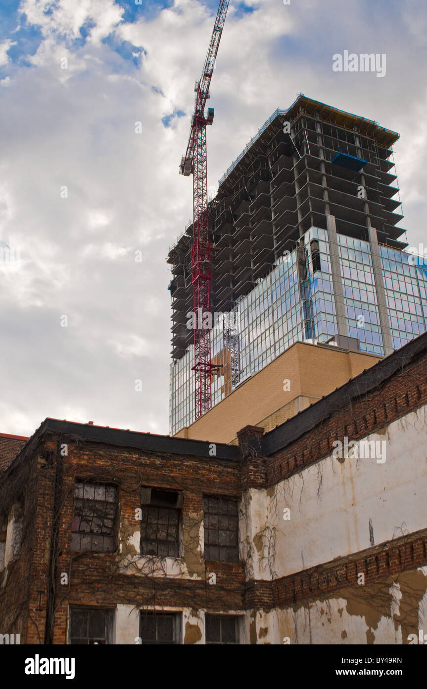 The Old and the New - Raleigh,NC New skyscraper under construction ...