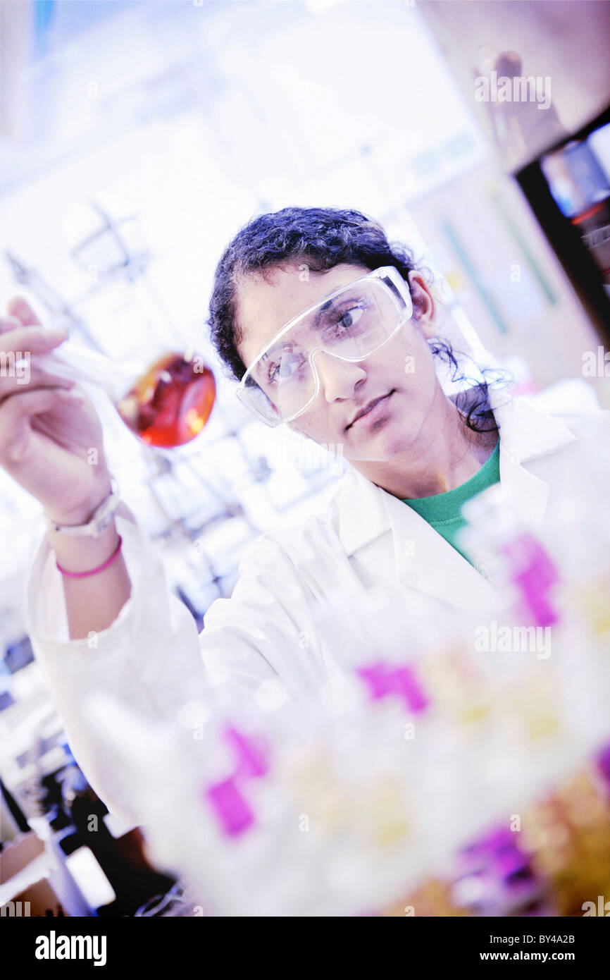 Scientist testing in university chemical laboratory Stock Photo - Alamy