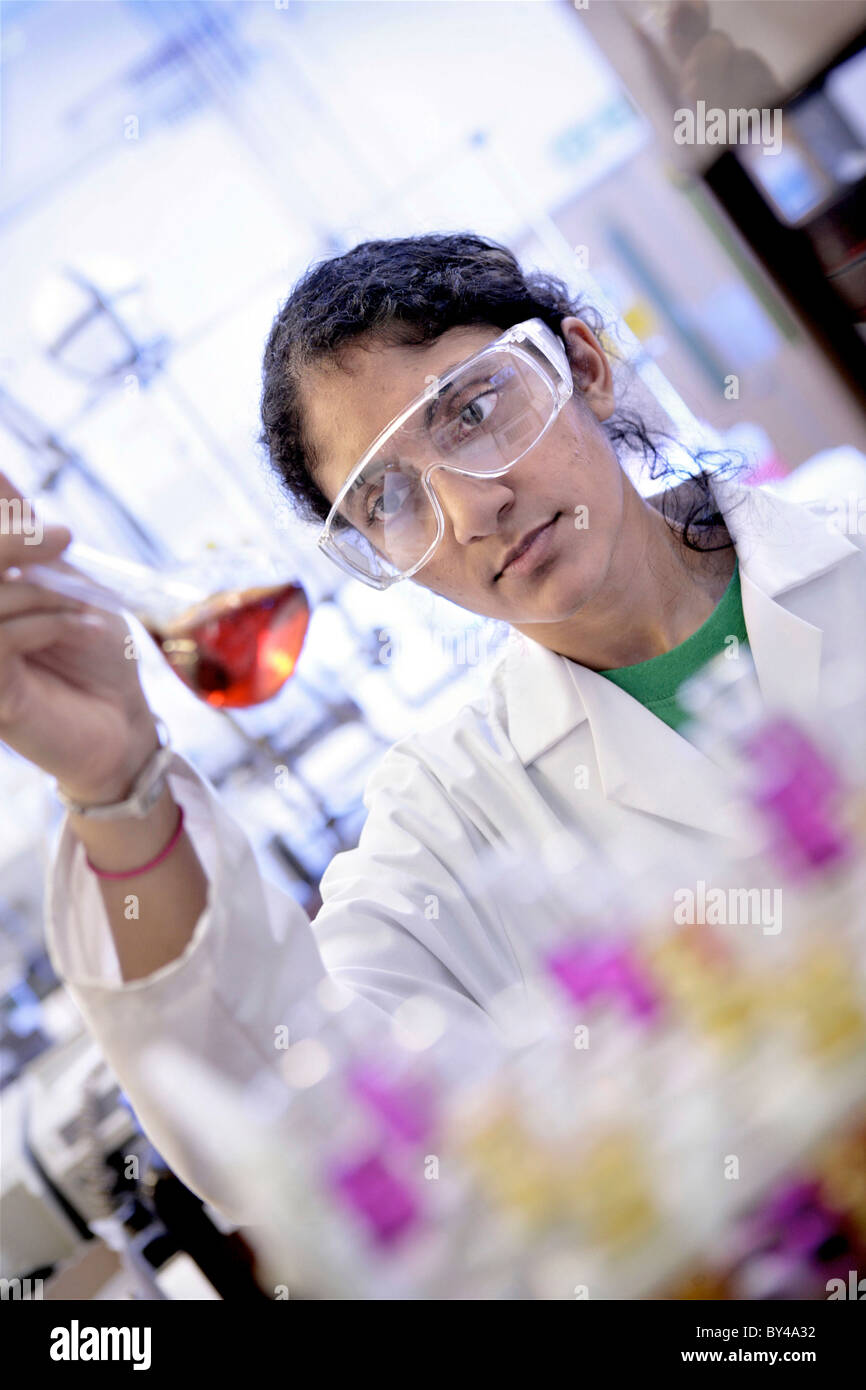 Scientist testing in university chemical laboratory Stock Photo - Alamy