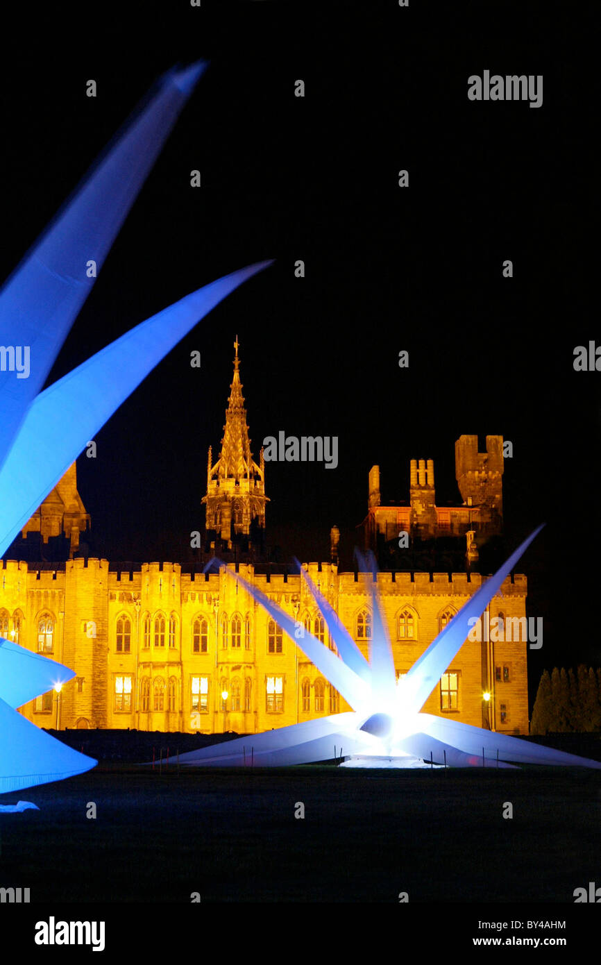 Fire Show at Cardiff castle Stock Photo - Alamy