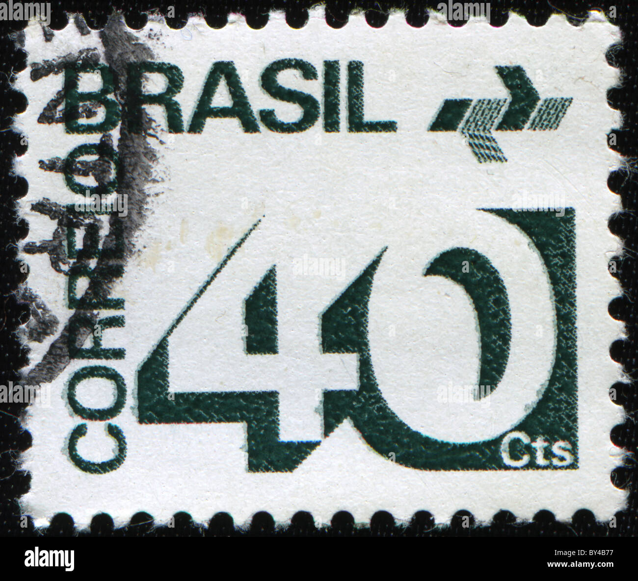 Postage Stamp Cost 40 Stock Photo - Alamy