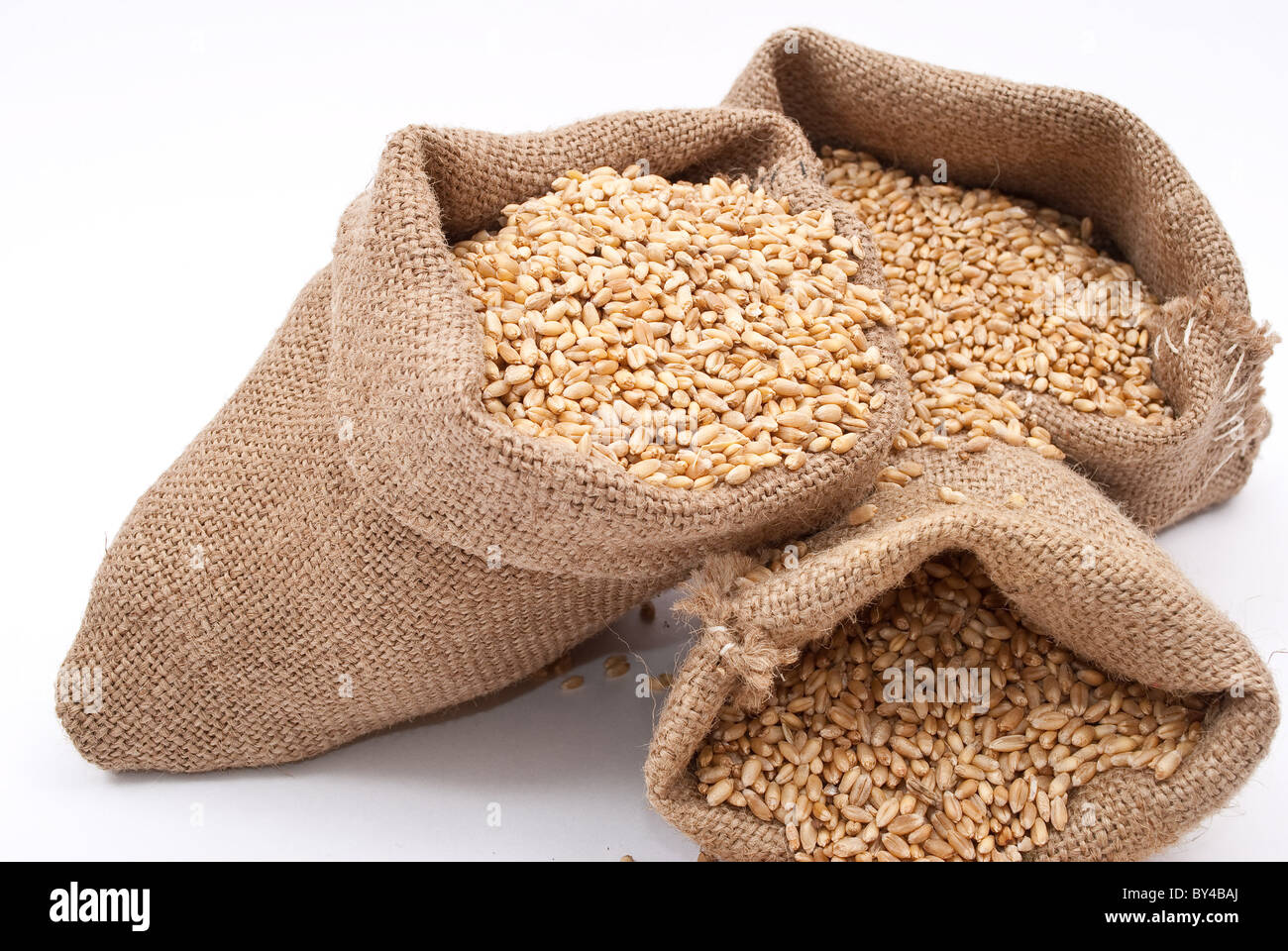 Sacks of wheat grains Stock Photo - Alamy