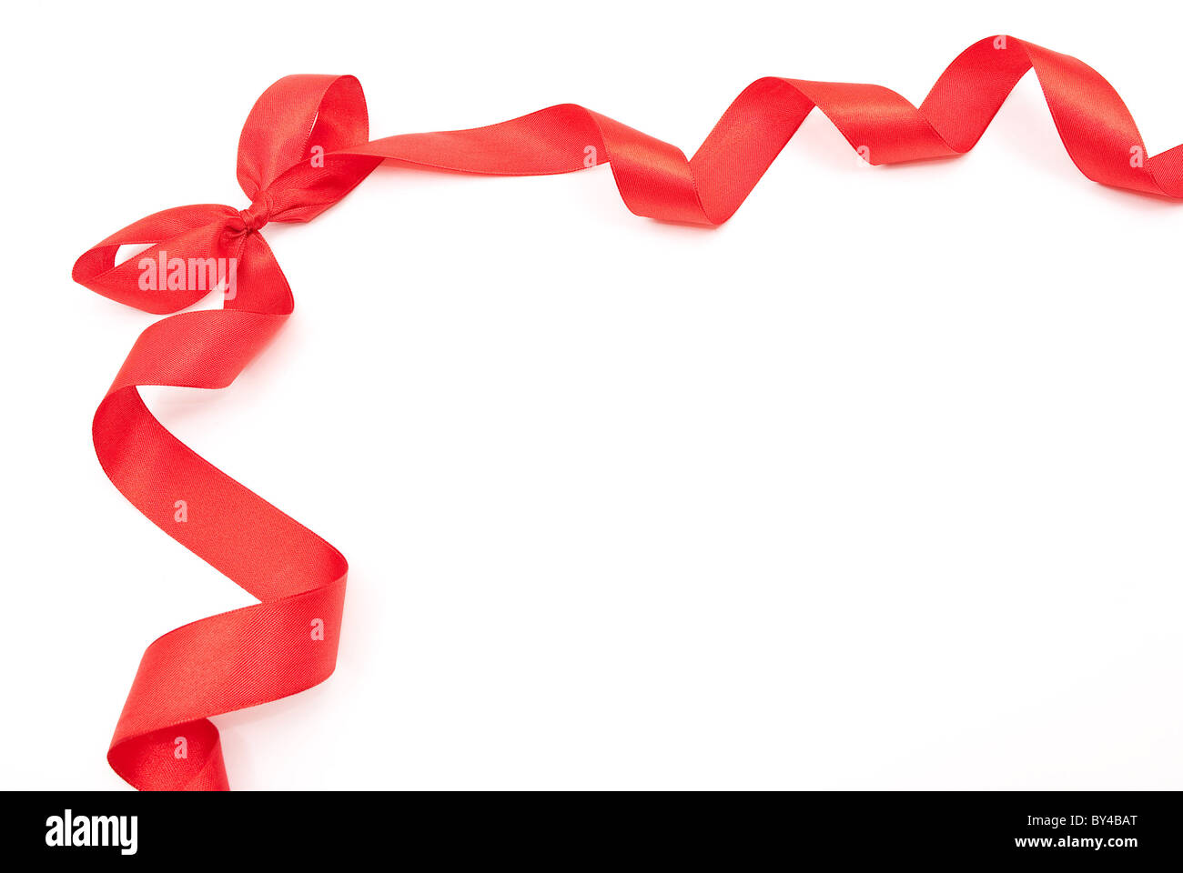 Red ribbon with bow Stock Photo - Alamy