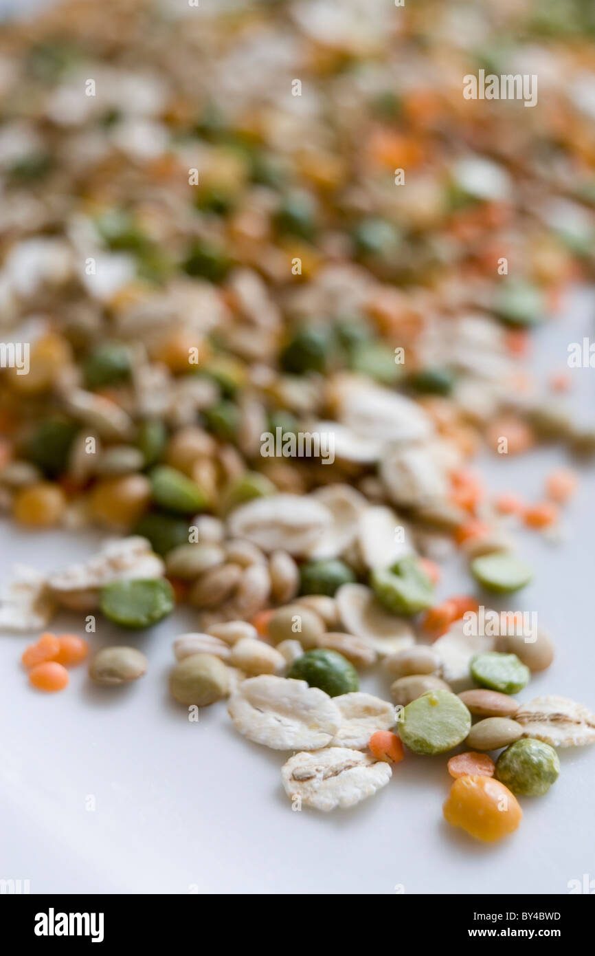 Lentil, pea, barley mix Stock Photo - Alamy