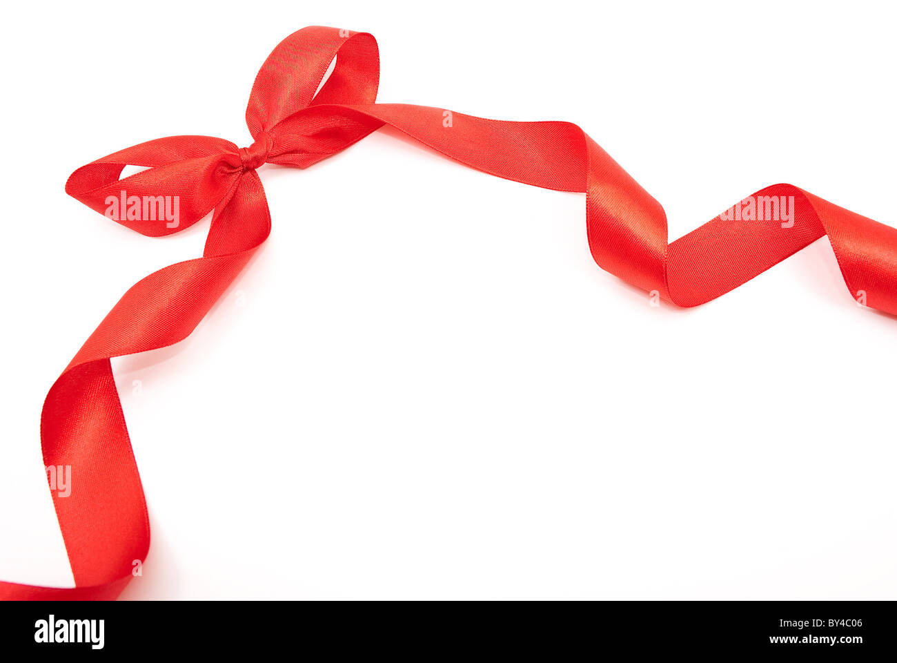 Red ribbon with bow Stock Photo - Alamy