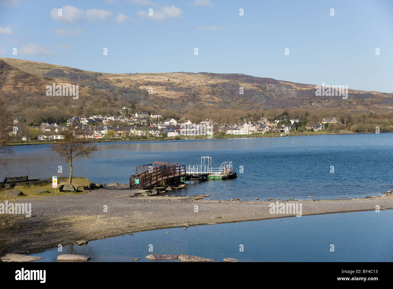 Llyn Padarn and Llanberis Stock Photo - Alamy