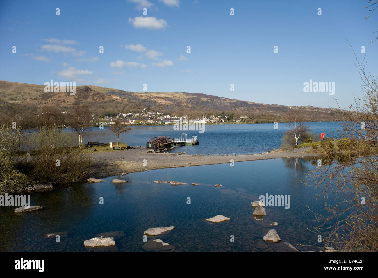 Llyn Padarn and Llanberis Stock Photo - Alamy