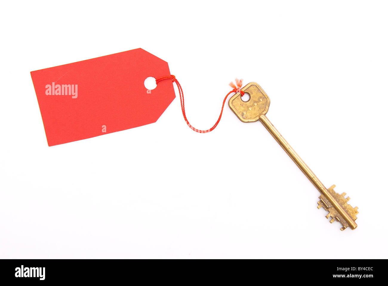 Red key tag with label hi-res stock photography and images - Alamy