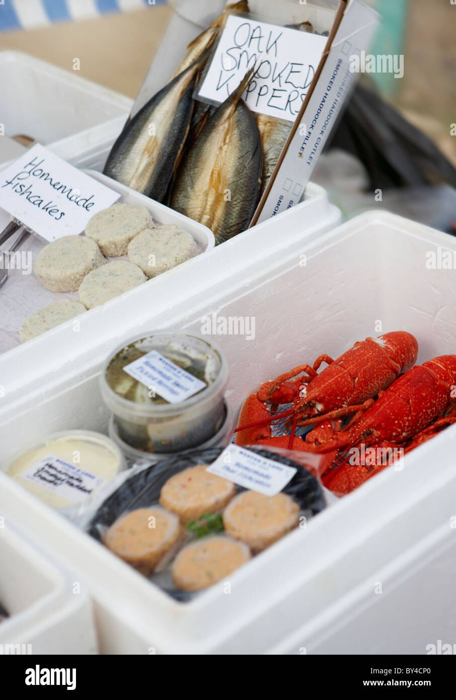 Fish Market Stall Stock Photo - Alamy