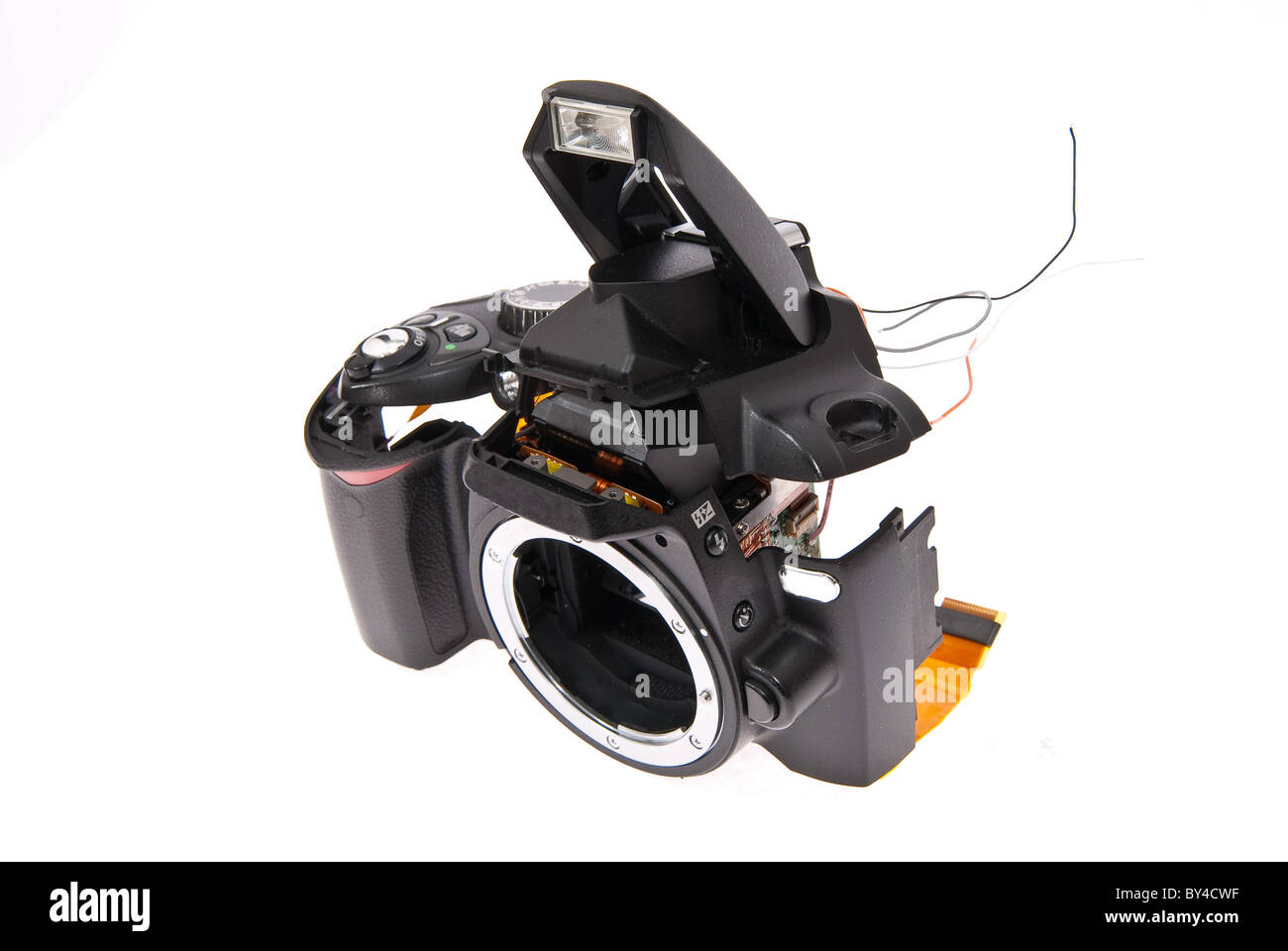 Broken and disassembled DSLR photocamera Stock Photo - Alamy