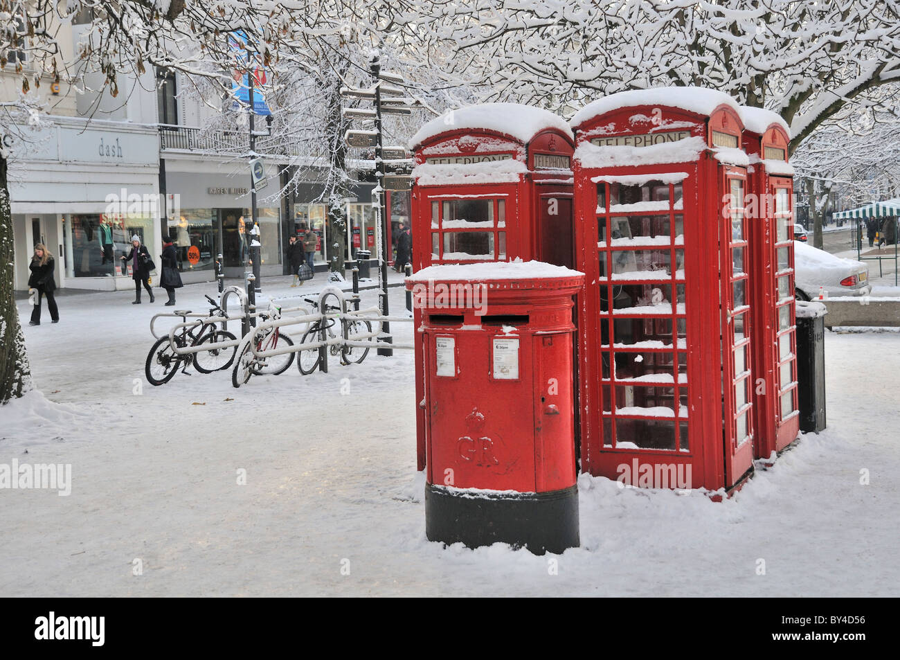 A winter scene in the Promenade Cheltenham UK Stock Photo - Alamy