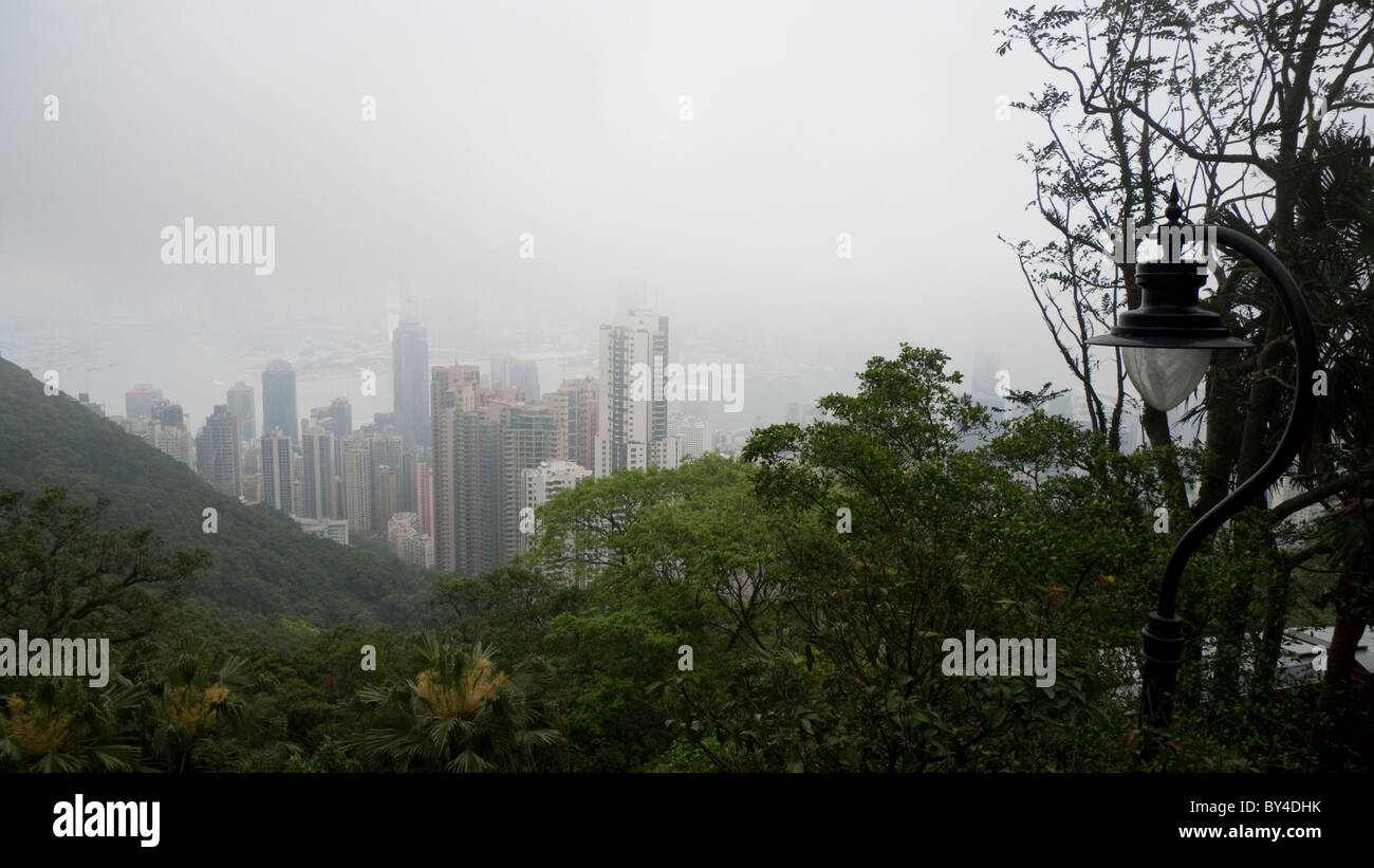 Disappearing buildings by fog and cloud, Hong Kong Stock Photo - Alamy