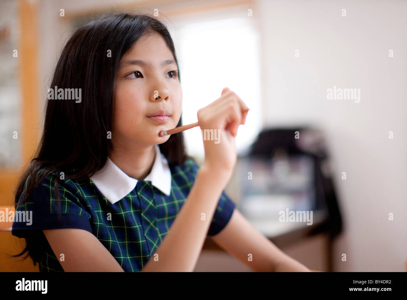 Teenage girl studying Stock Photo - Alamy