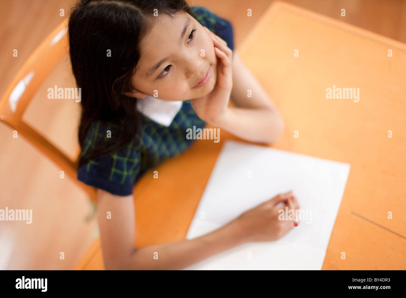 Teenage girl studying Stock Photo - Alamy