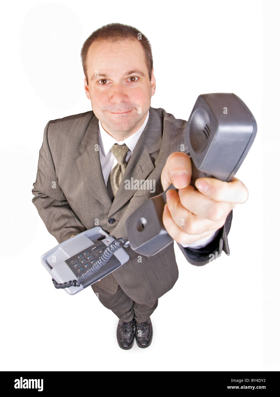 man with telephone Stock Photo - Alamy