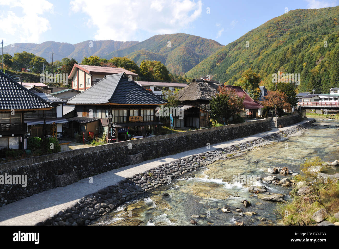 Yunishigawa hot spring, Tochigi Prefecture, Honshu, Japan Stock Photo ...