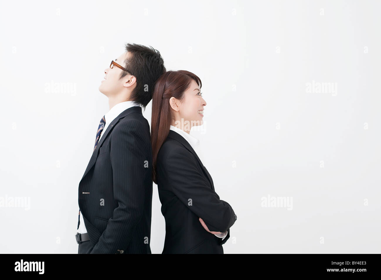 Businessman standing back view hi-res stock photography and images - Alamy