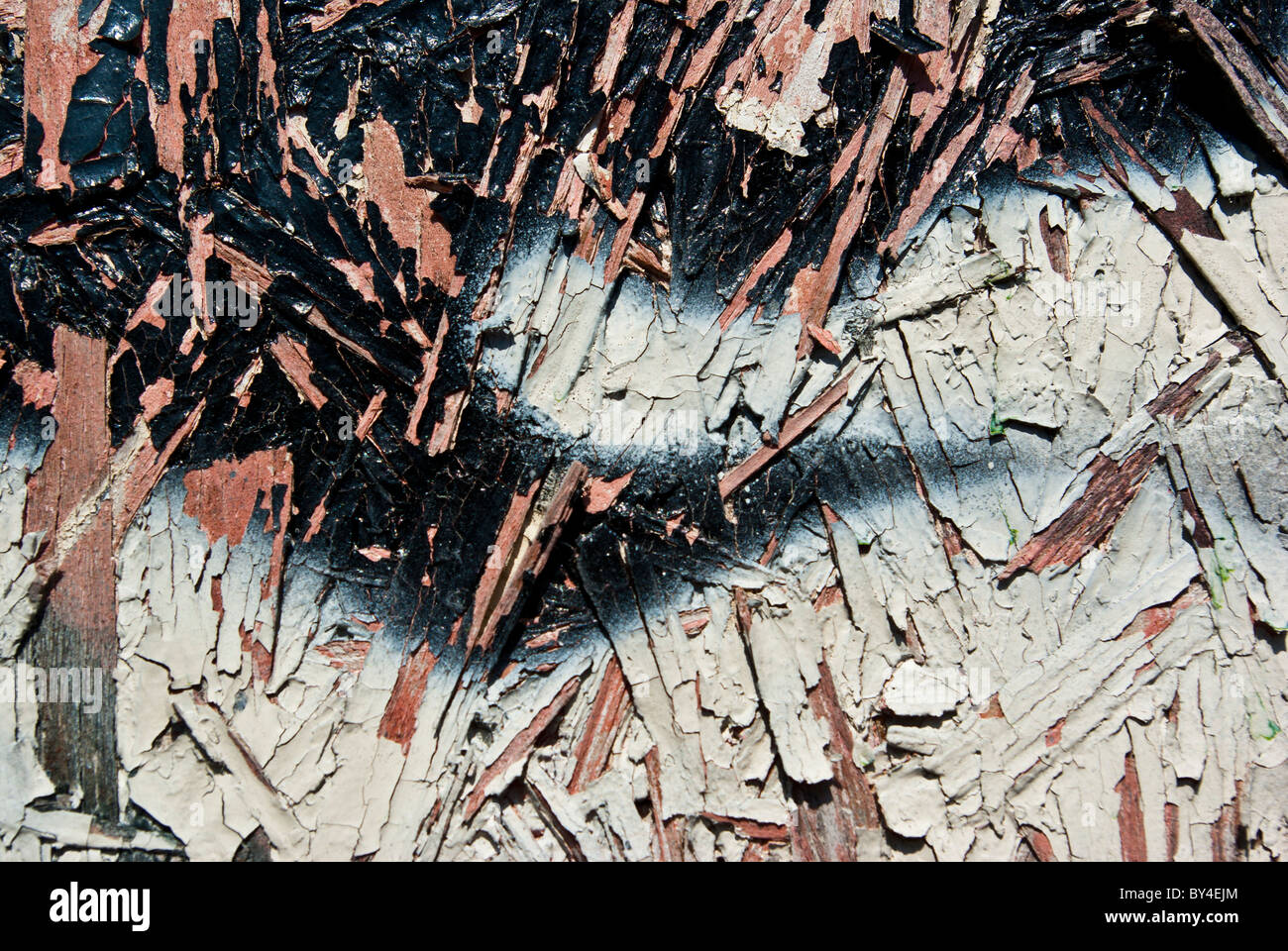 Paint on decaying wooden panel Stock Photo - Alamy