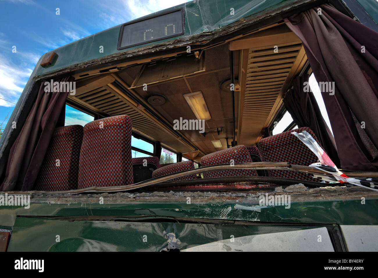 Wrecked bus hi-res stock photography and images - Alamy