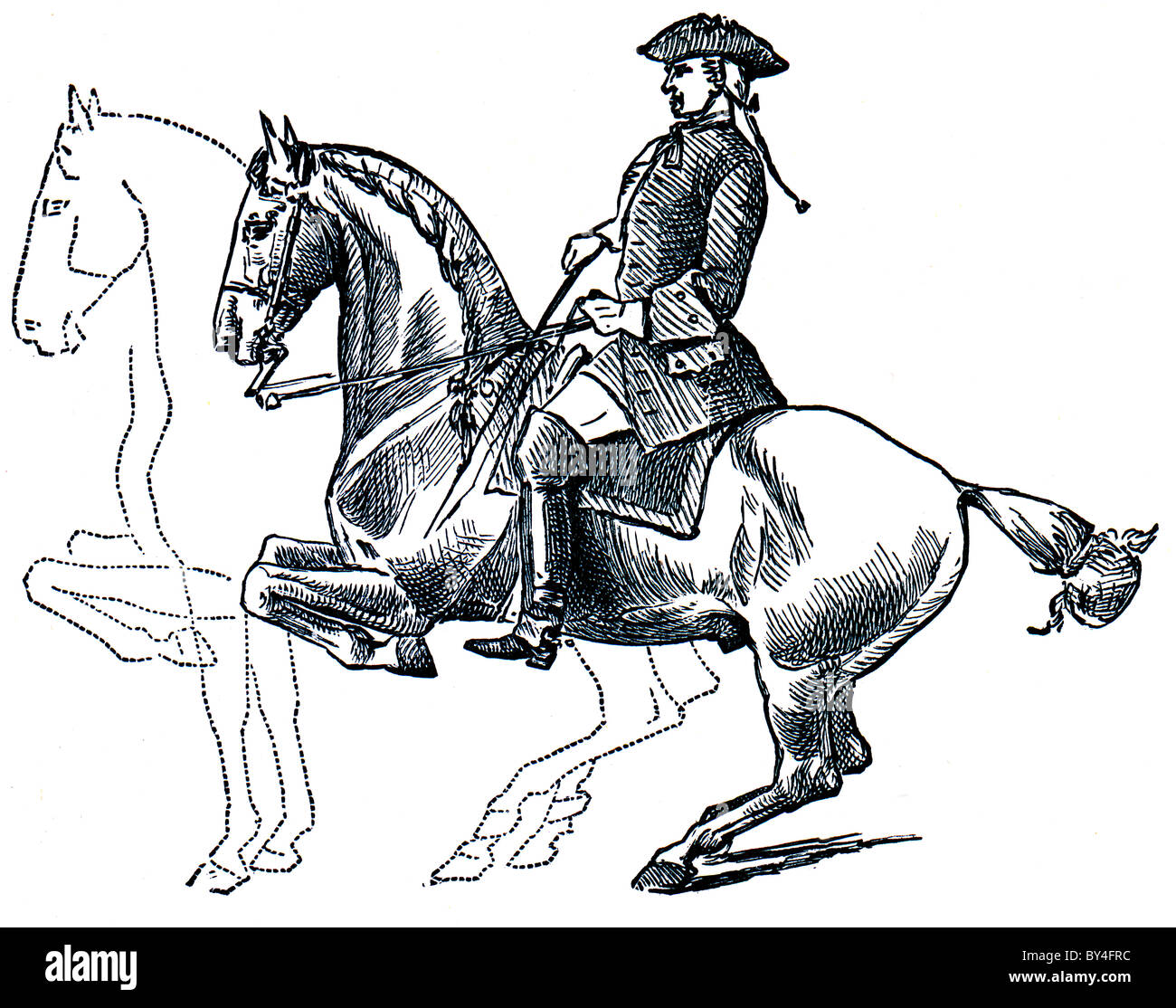 curvet, dotted line denotes the position after the jump and its ...