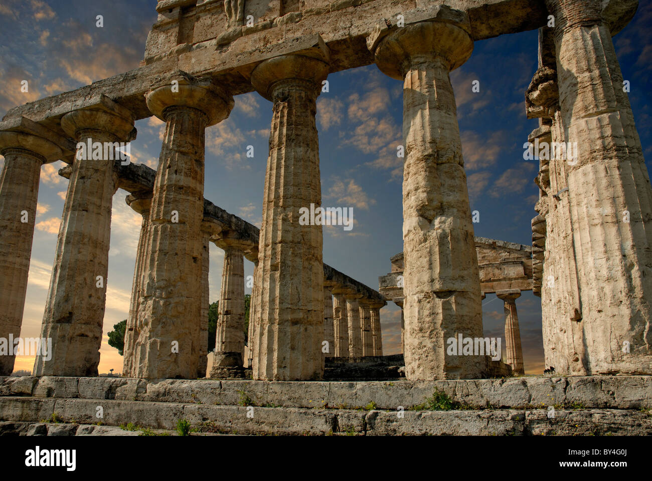 The Temple of Ceres, Paestum, near Naples, Italy Stock Photo - Alamy