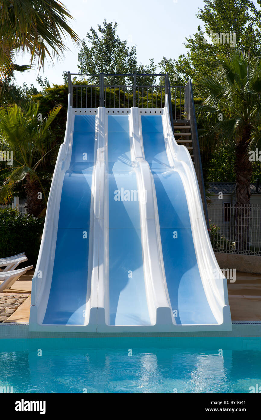 Slide pool water slides hi-res stock photography and images - Alamy