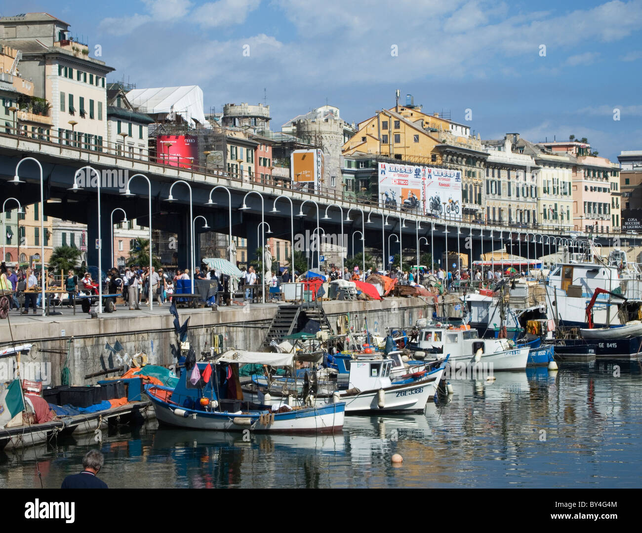 waterfront of Genoa - Italy Stock Photo - Alamy