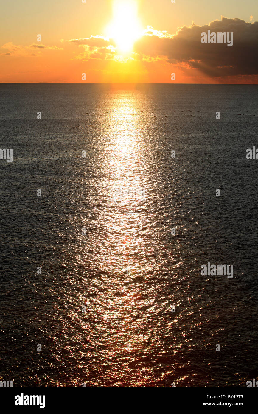 Sunrise Over Ocean Stock Photo - Alamy
