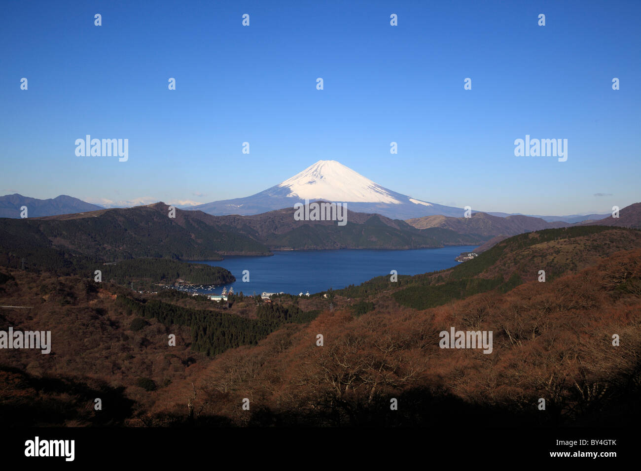 Mount Fuji and Lake Ashi Stock Photo - Alamy