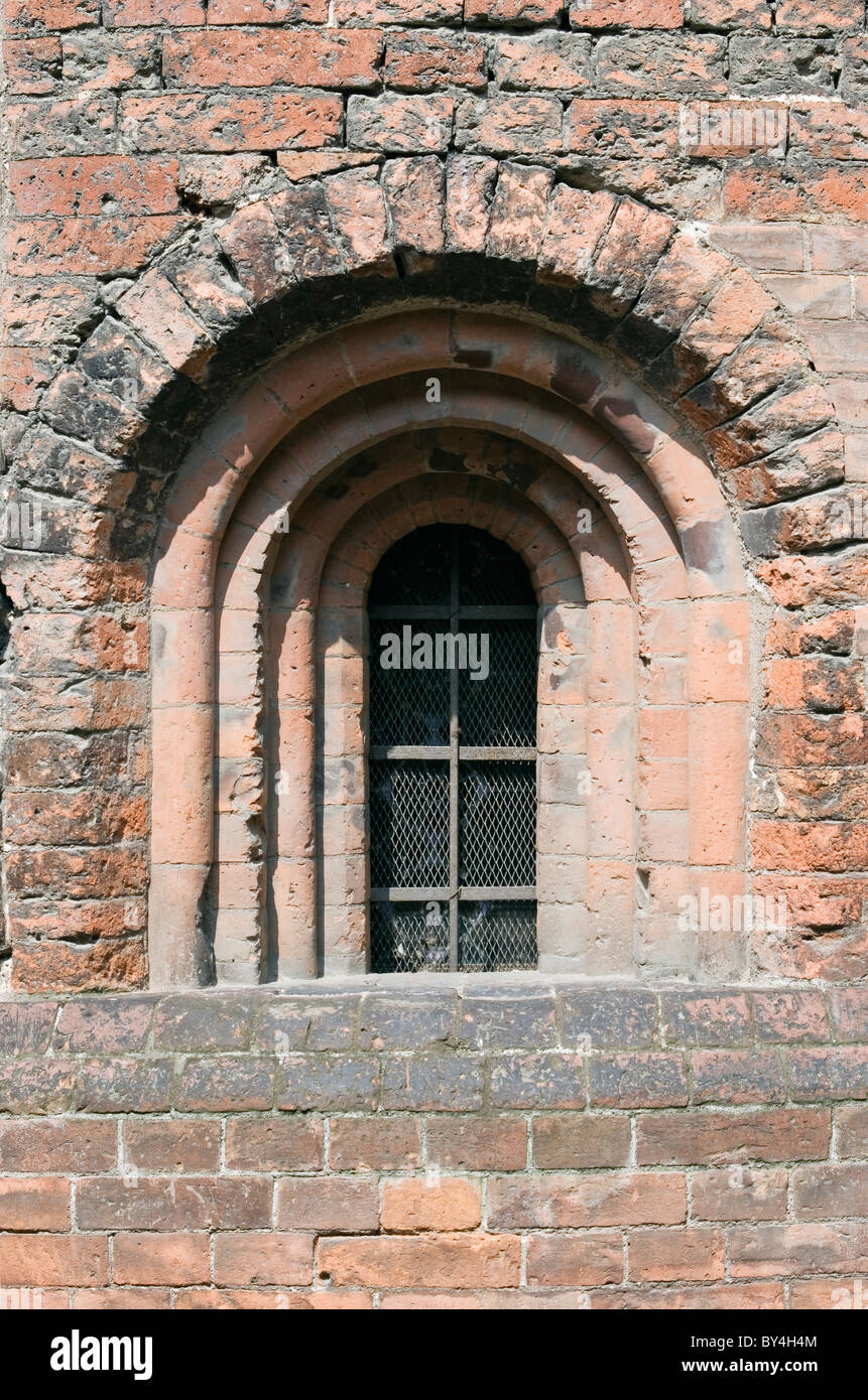 medieval romanesque church arched window Stock Photo - Alamy