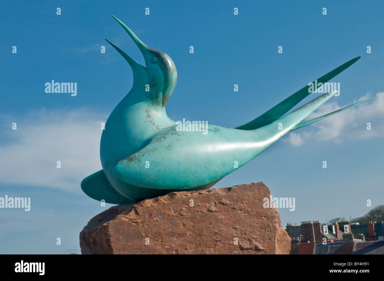 Statue of Gannet North Berwick Sea Bird Centre East Lothian Scotland ...