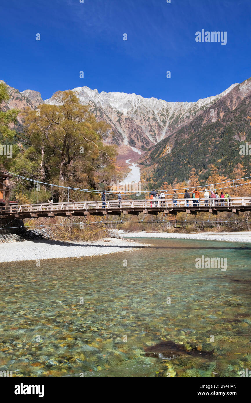 Footbridge Over River Stock Photo - Alamy