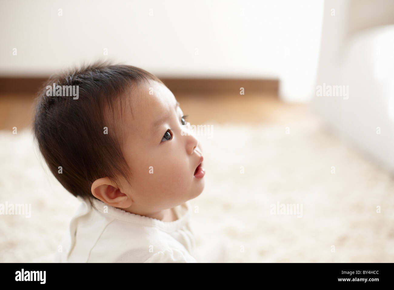Baby Boy Staring Stock Photo - Alamy