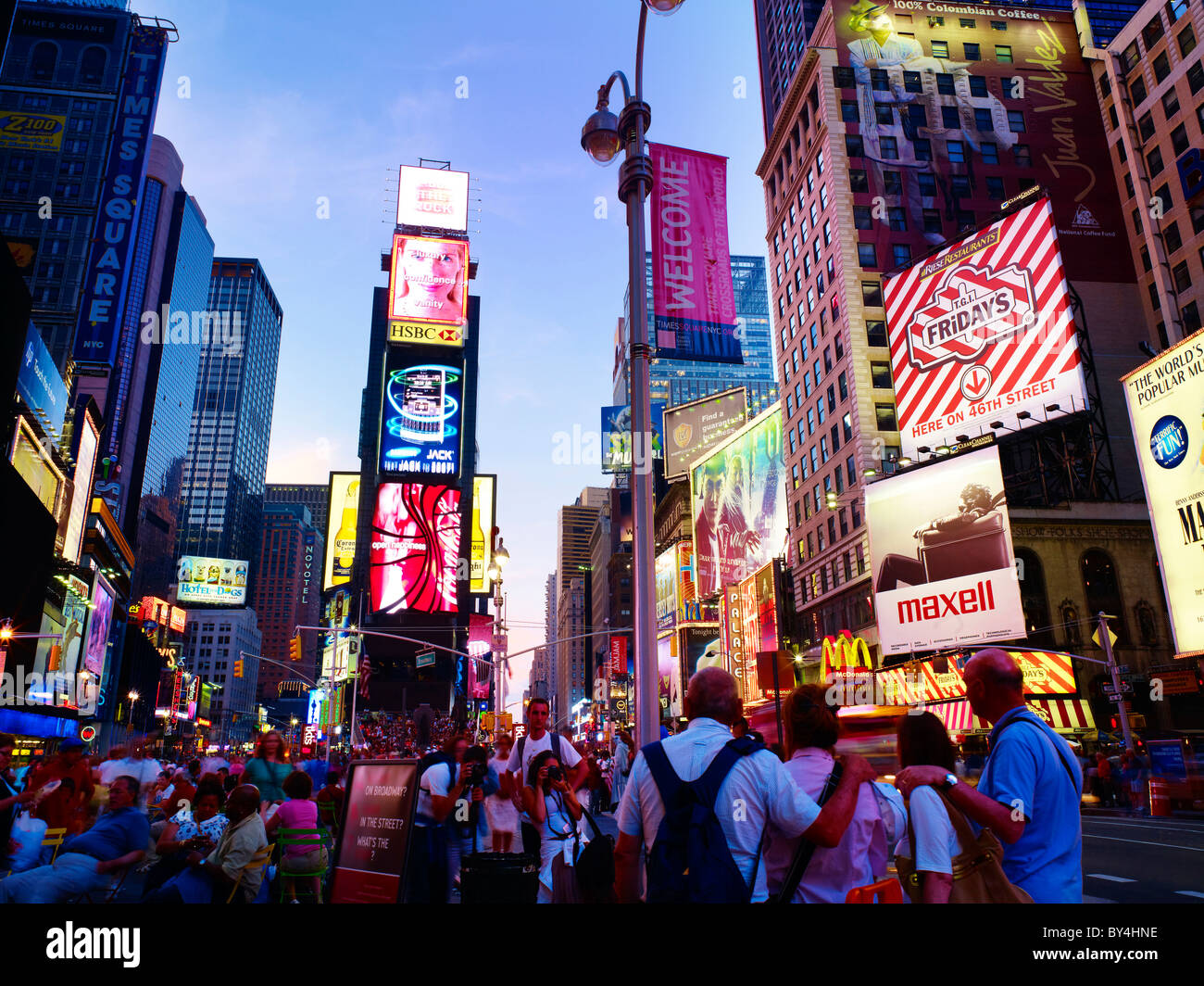 Illuminated sign times square hi-res stock photography and images - Alamy