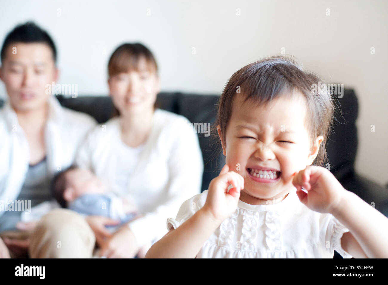 Girl making a face Stock Photo - Alamy