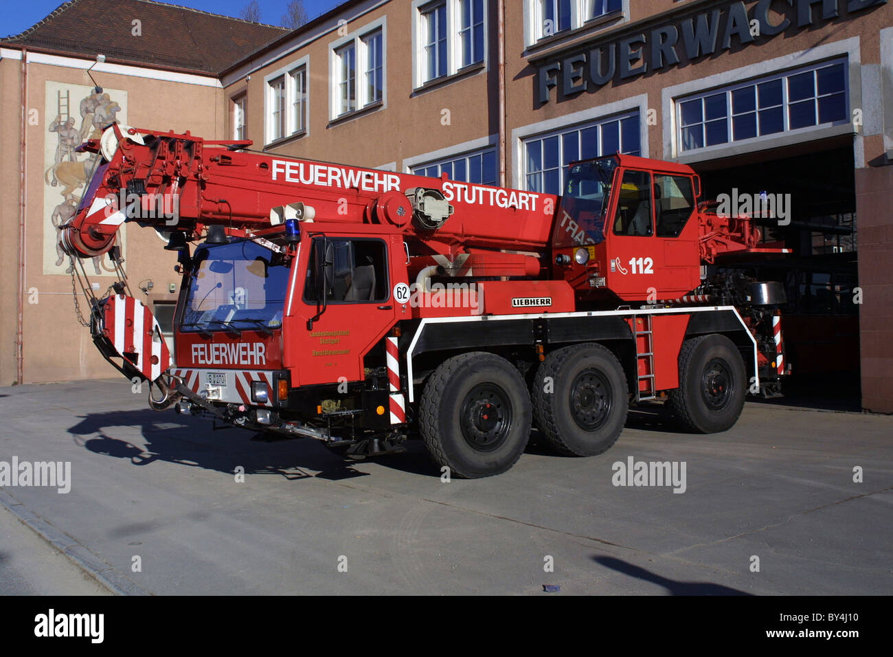 Stuttgart fire service crane Stock Photo - Alamy