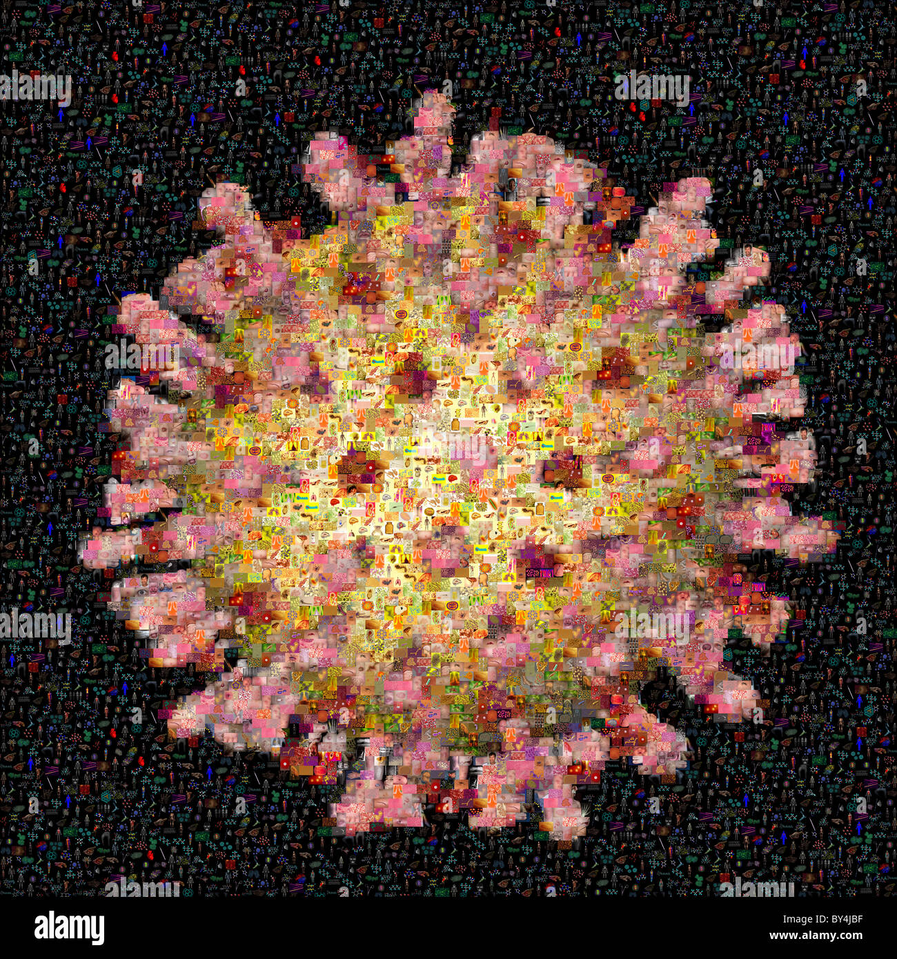photomosaic of a virus Stock Photo - Alamy