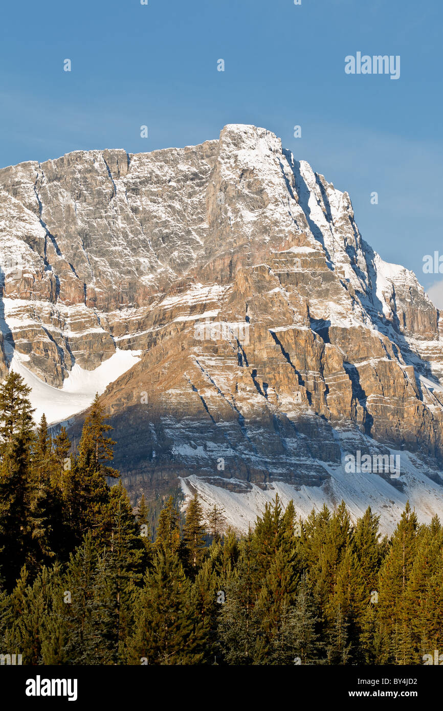 Snowcapped Canadian Rockies, Icefields Parkway, Banff National Park ...