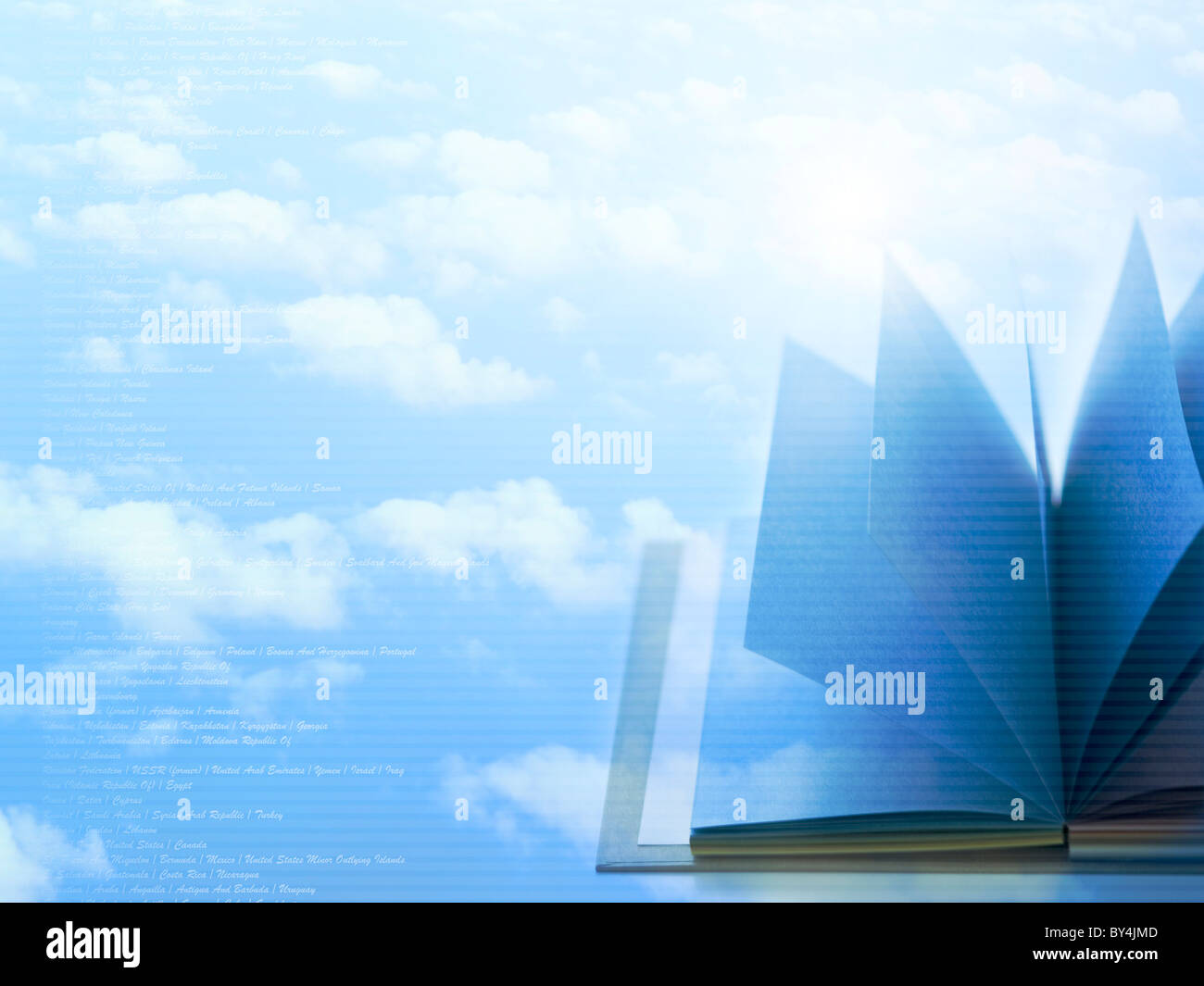 Open Book and Sky Stock Photo - Alamy