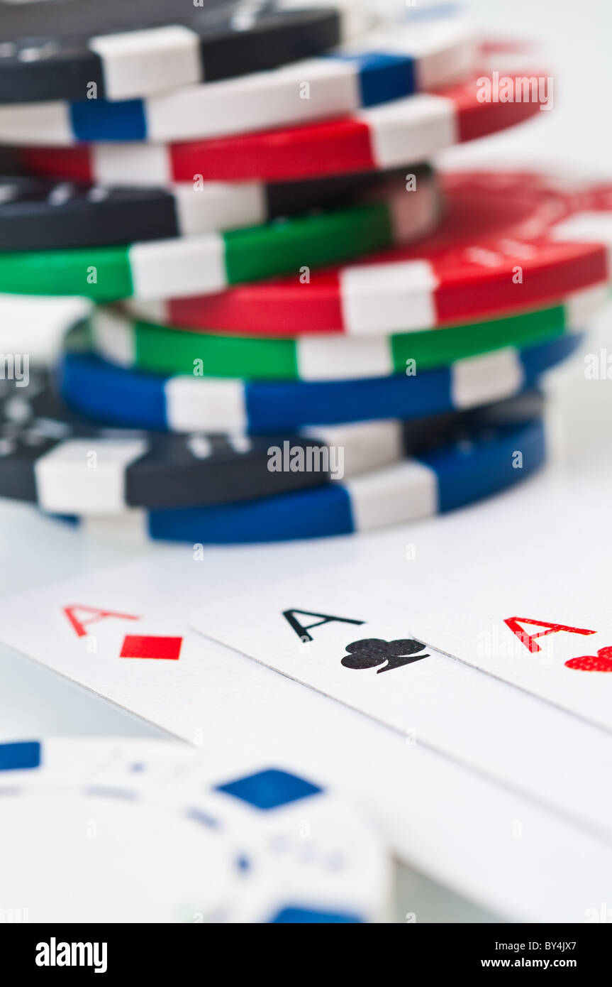 stack of poker color chips Stock Photo - Alamy