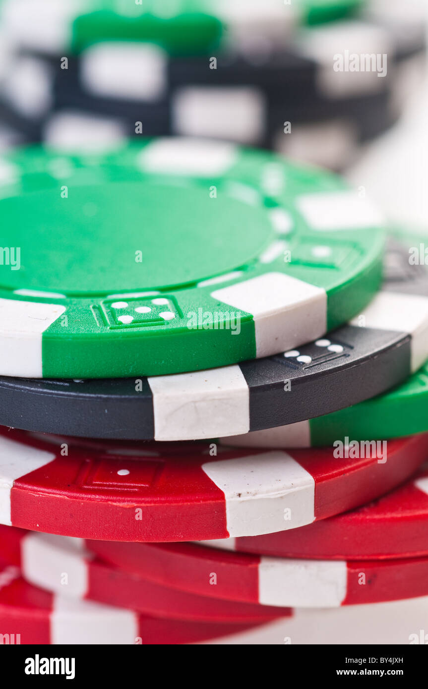 stack of poker color chips Stock Photo - Alamy