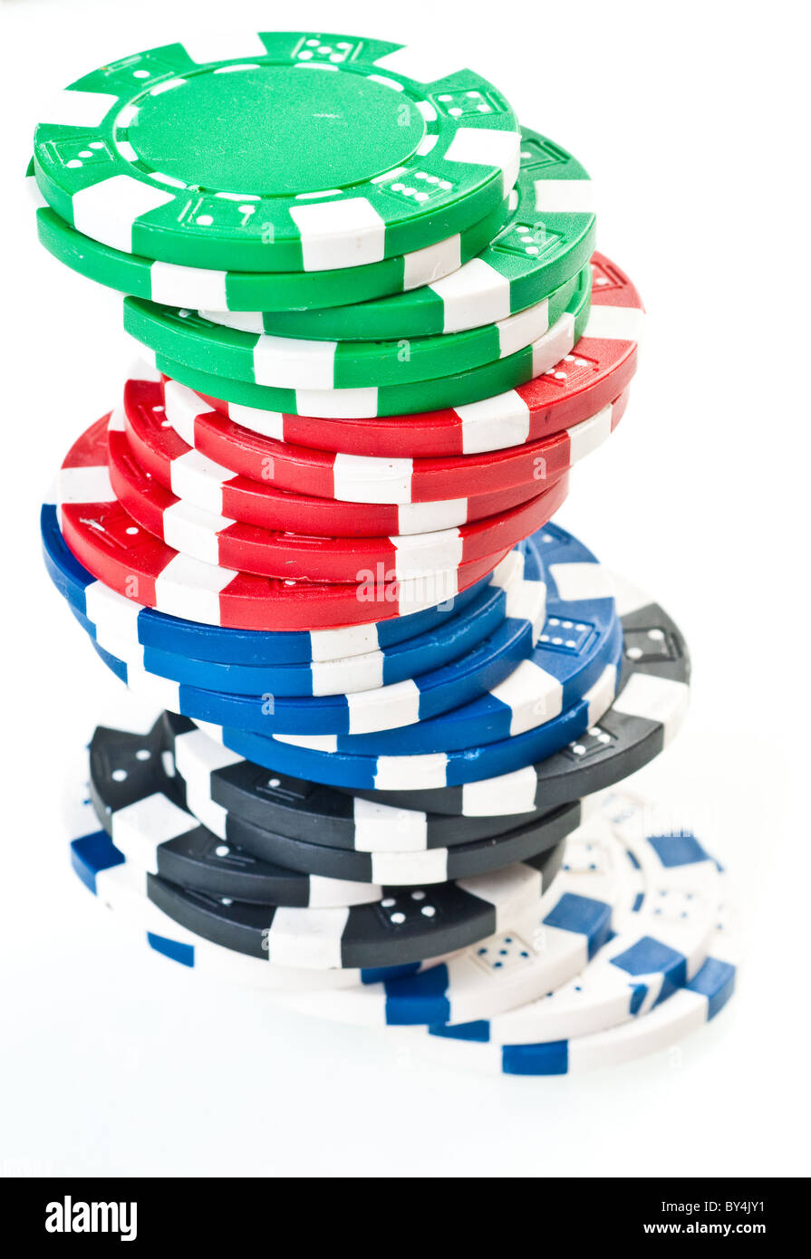 stack of poker color chips Stock Photo - Alamy