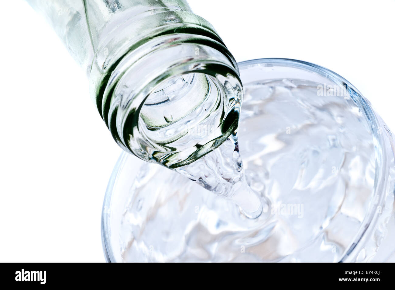 bottle pouring water into glass Stock Photo - Alamy