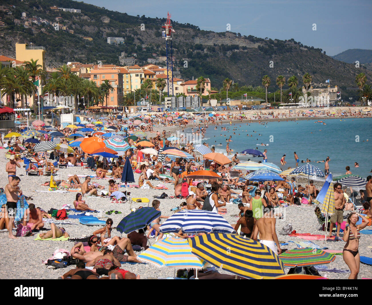 Menton (06) : Borrigo Beach Stock Photo - Alamy