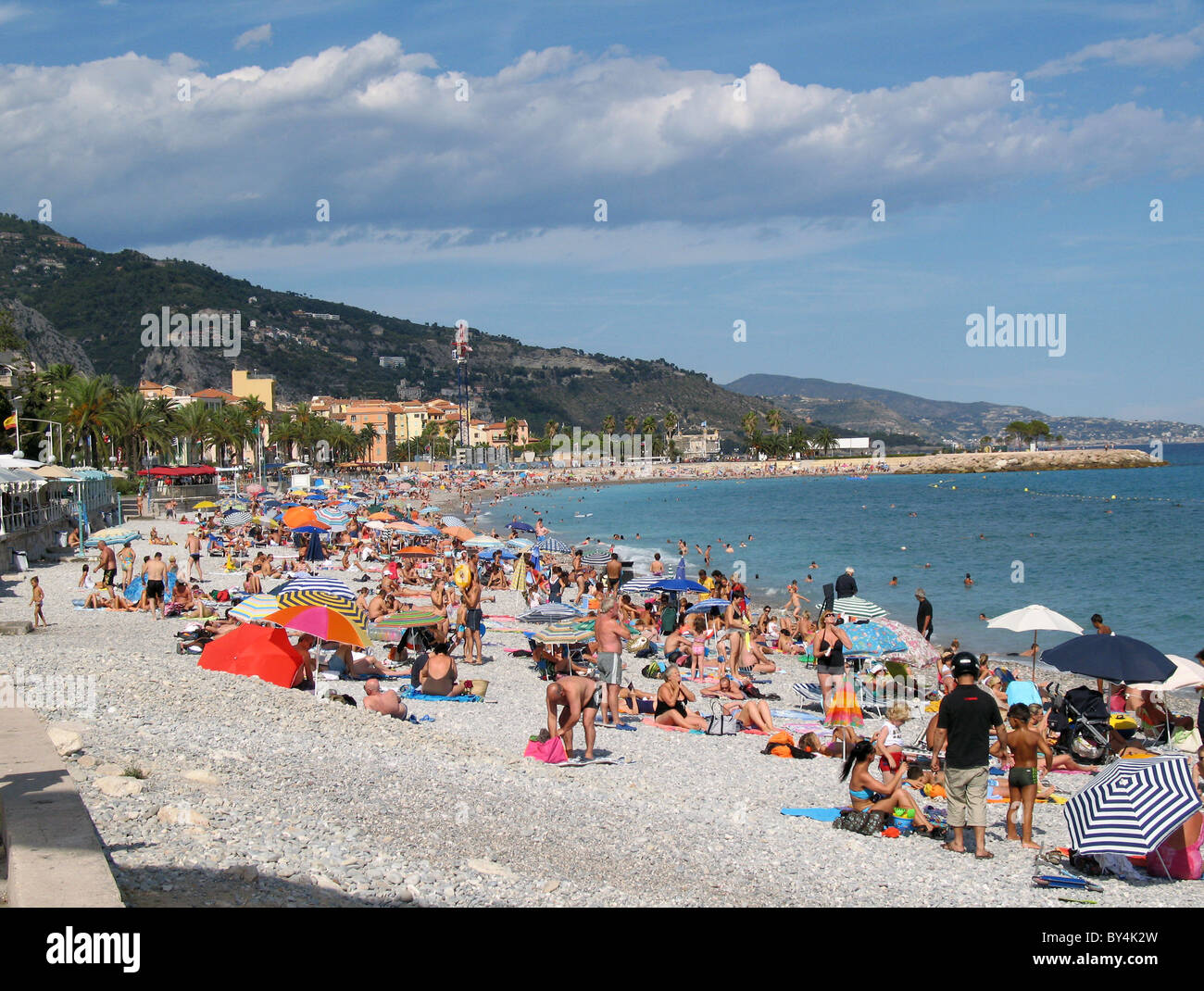 Menton (06) : Borrigo Beach Stock Photo - Alamy