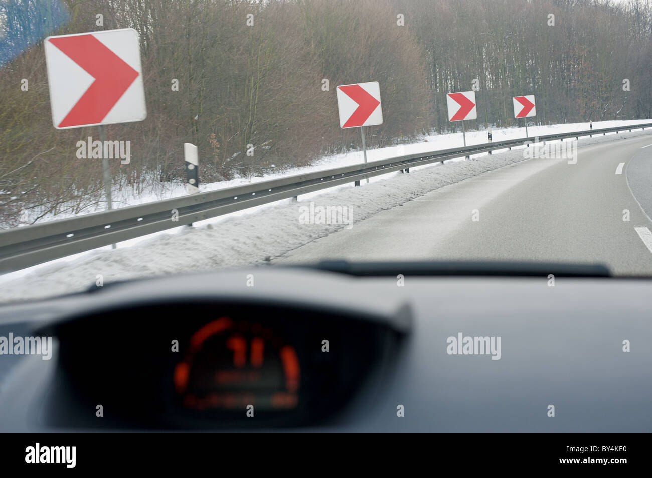 Motorway slip road hi-res stock photography and images - Alamy