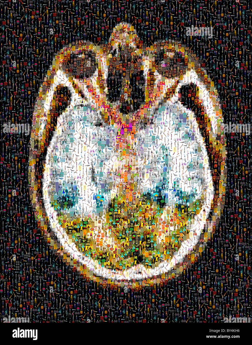 photomosaic of the brain Stock Photo - Alamy