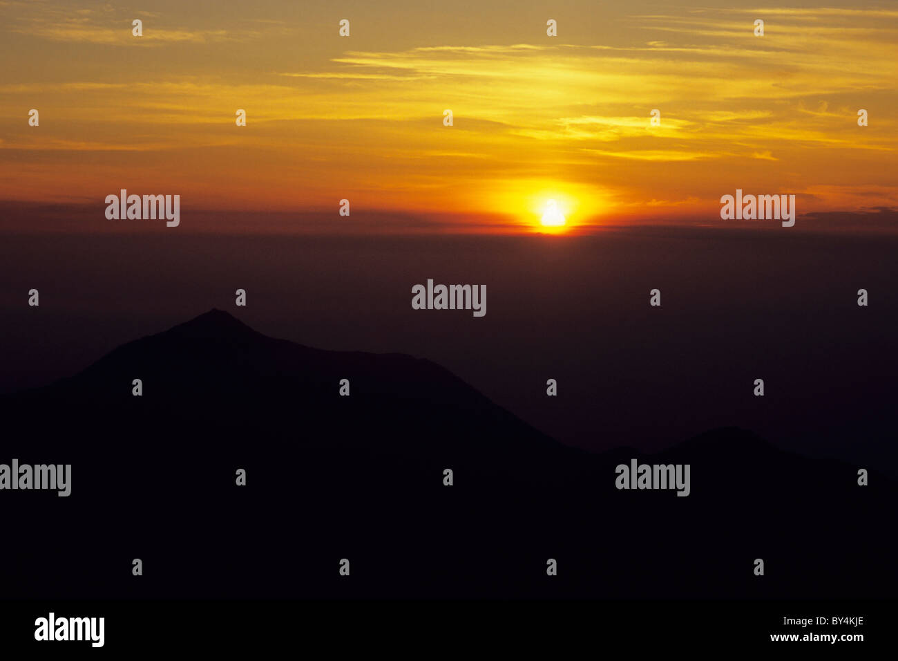 Sunrise Over Mountains Stock Photo - Alamy