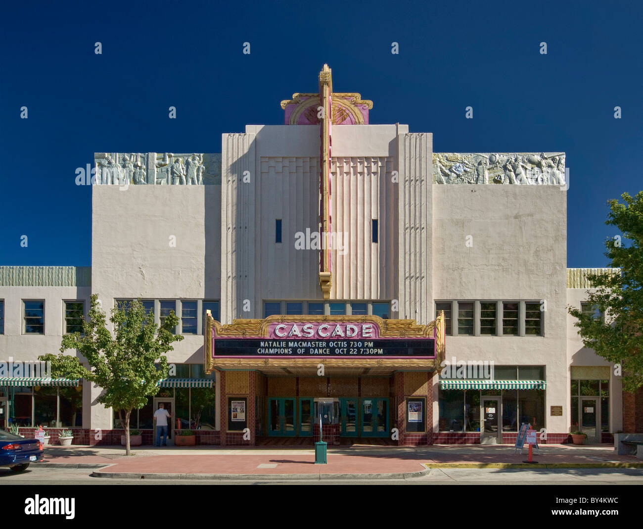 Art Deco Cascade Theater at Market Street in Redding, California, USA ...